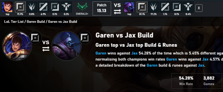 【パッチ25.13】ガレンでジャックスに勝つ方法【最初にティアマットを買うとレーンをフリーズできない】 - LoLGaren